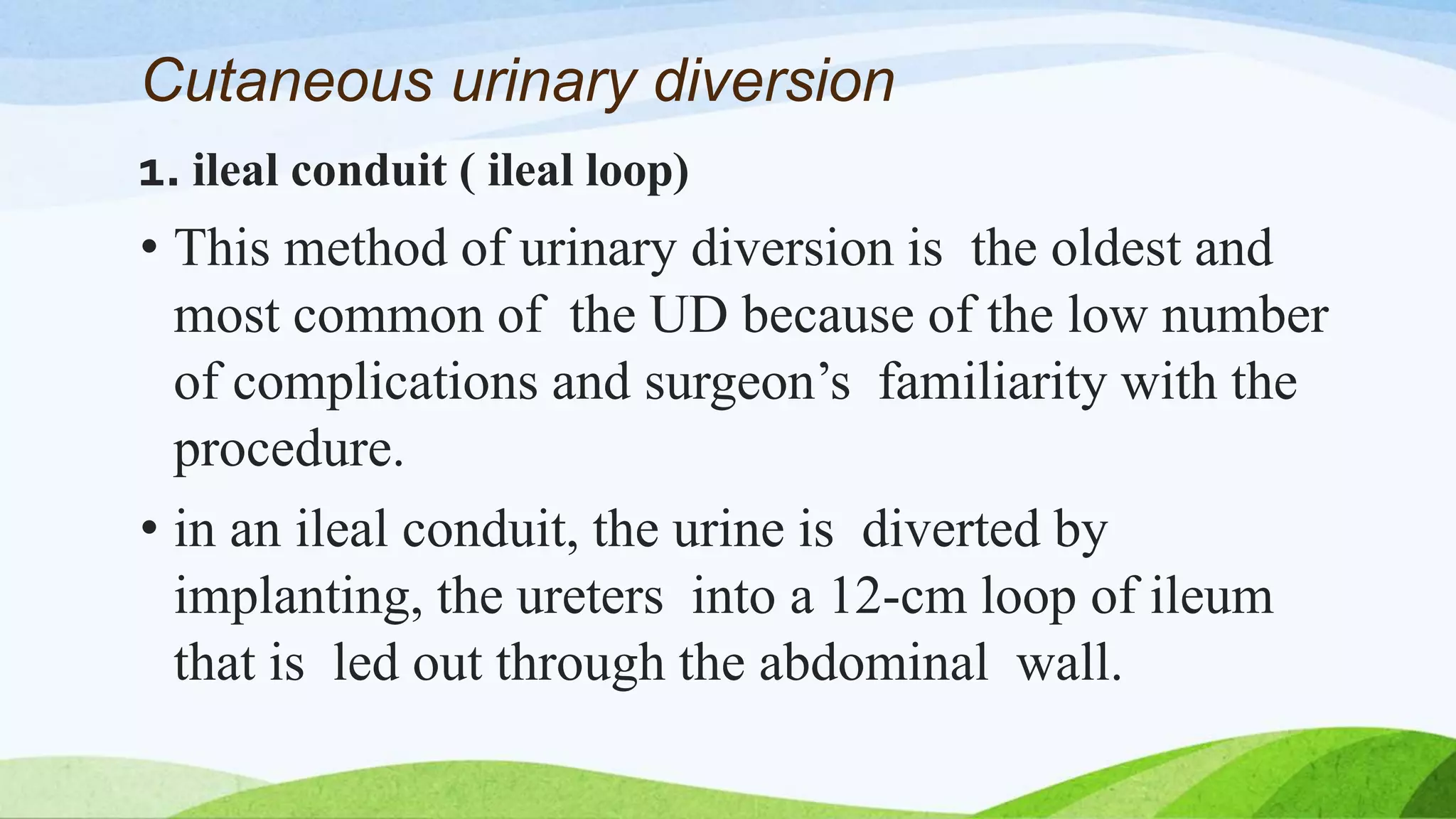 Urinary diversion | PPTX