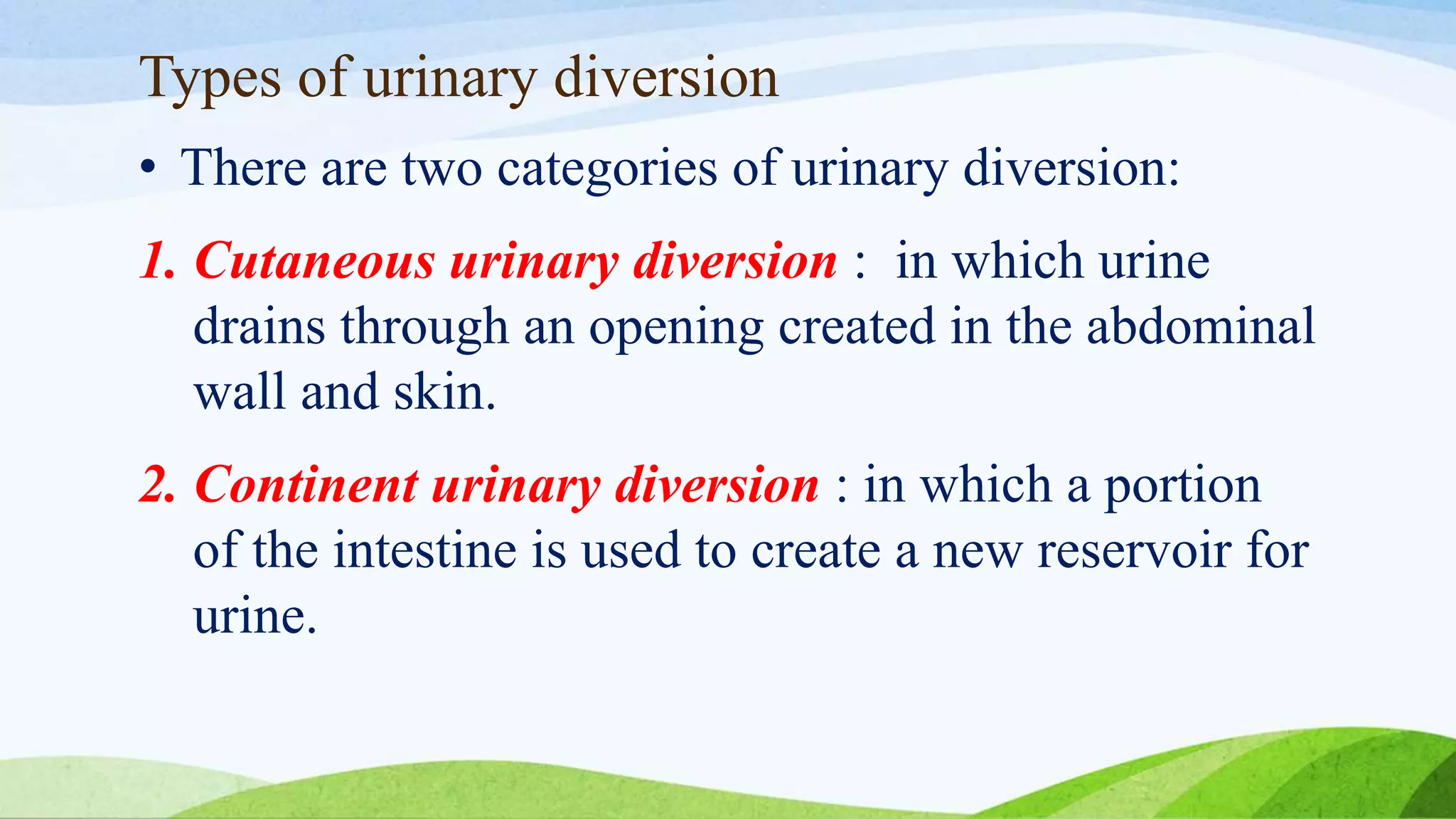 Urinary diversion | PPTX