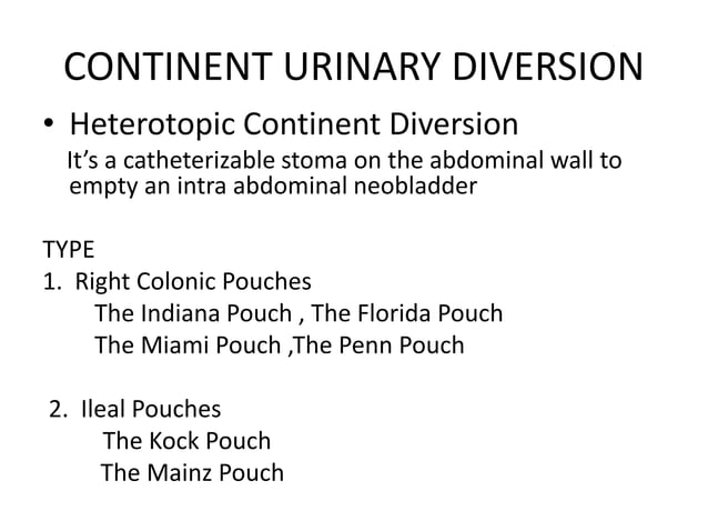 Urinary diversion | PPTX | Digestive Disorders | Diseases and Conditions