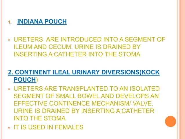 Urinary diversions | PPTX | Digestive Disorders | Diseases and Conditions