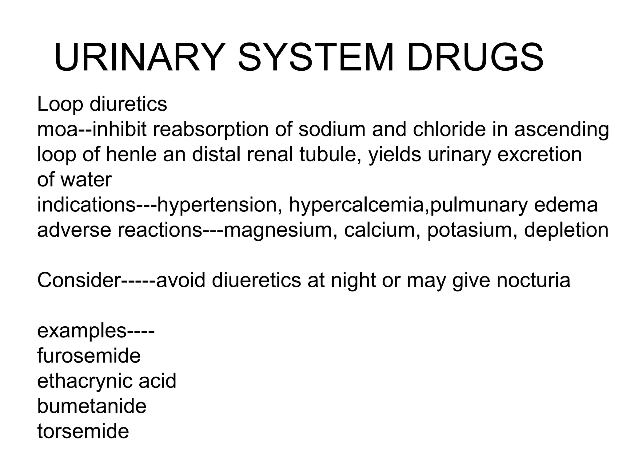 Urinary drugs | PPT