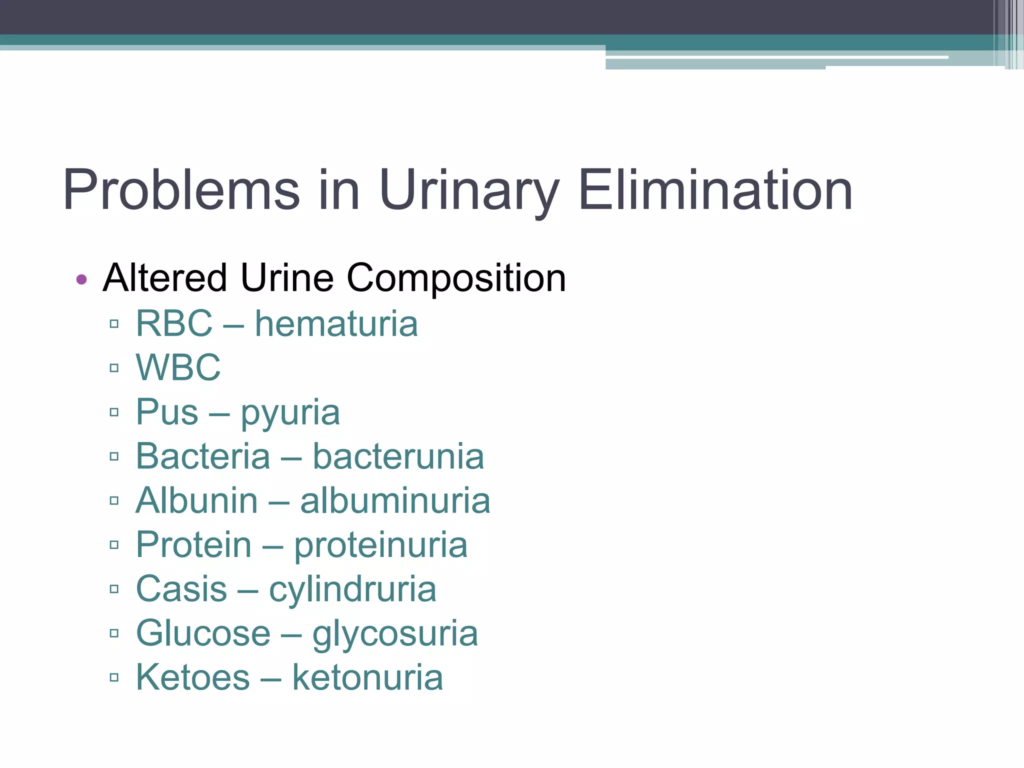 Urinary Elimination | PPT