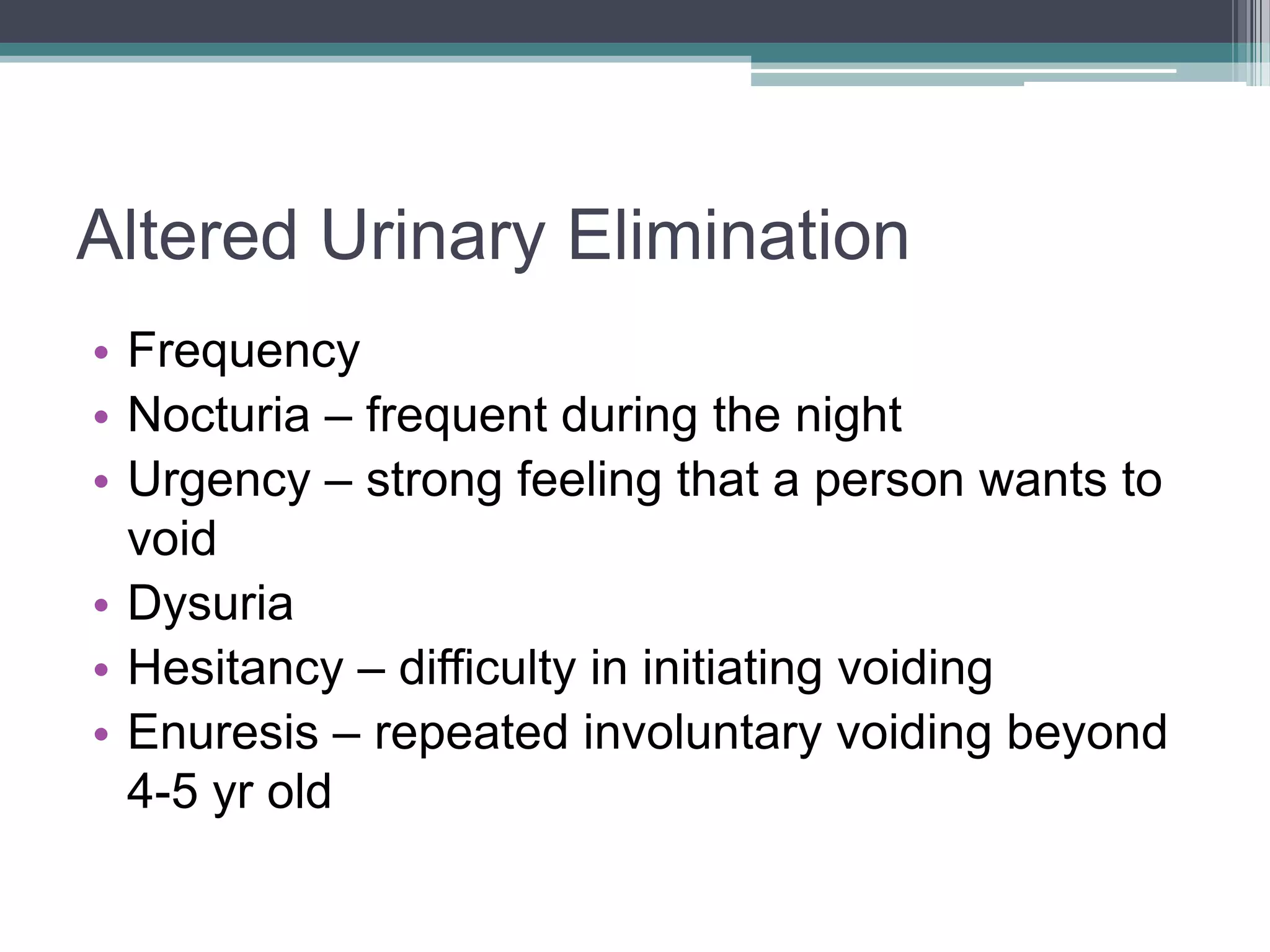 Urinary Elimination | PPT