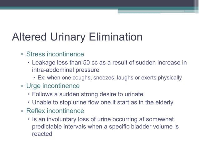 Urinary Elimination | PPT