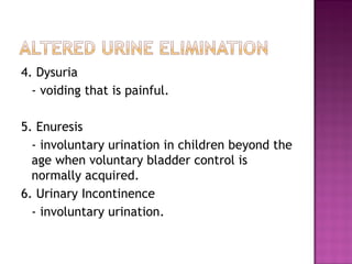 Urinary elimination | PPT | Digestive Disorders | Diseases and Conditions