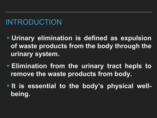 Urinary elimination | PPTX