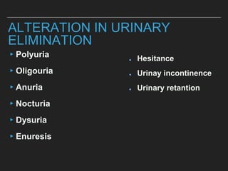 Urinary elimination | PPTX