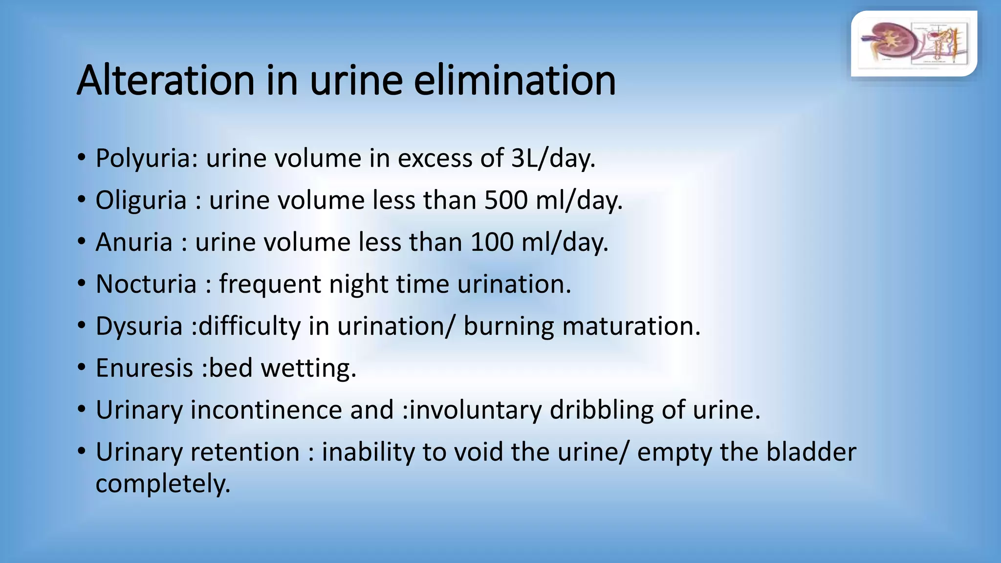 Urinary elimination | PPTX