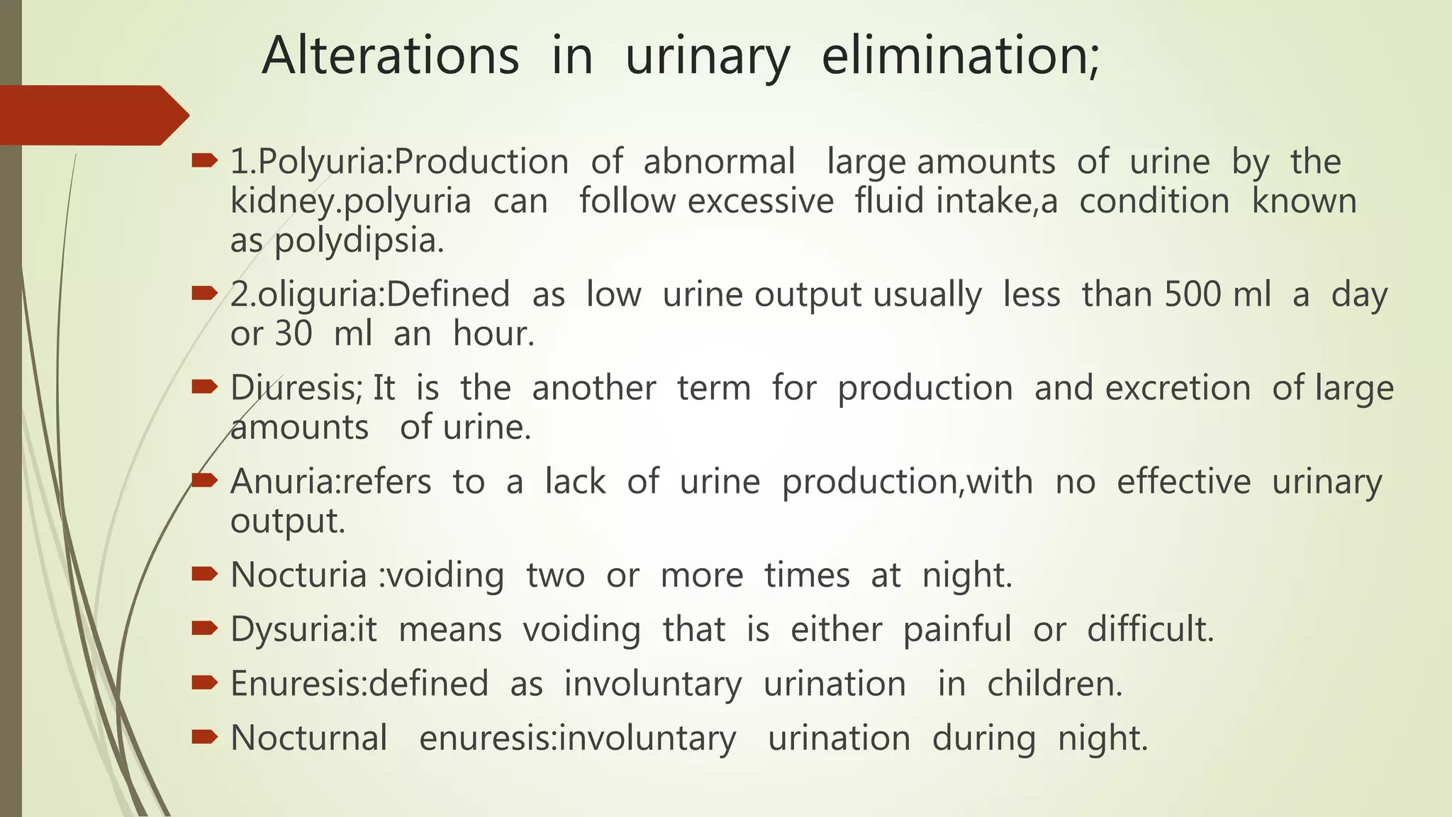 Urinary elimination | PPTX