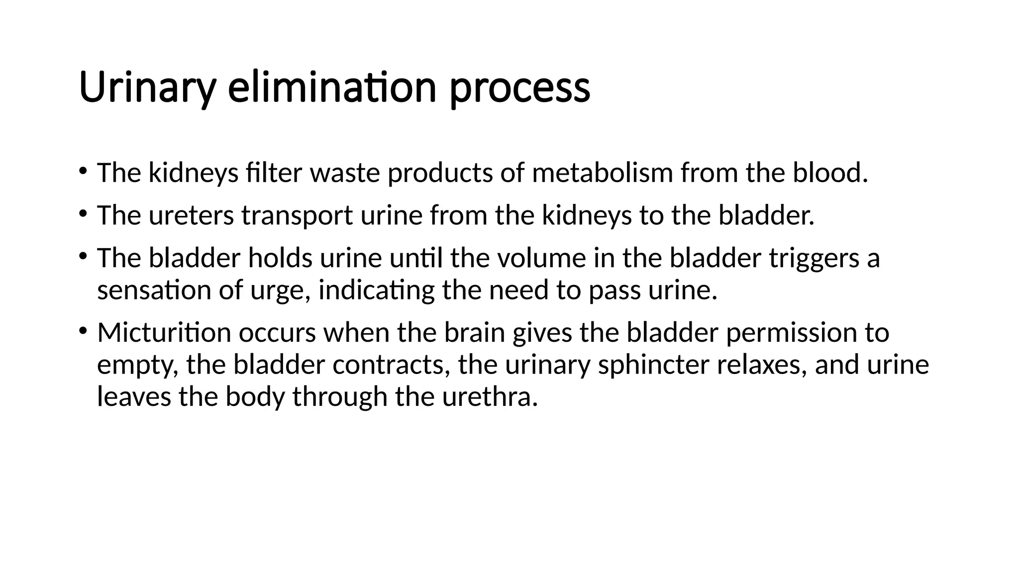 Urinary elimination and altered patterns | PPTX