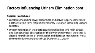 Urinary elimination and altered patterns | PPTX