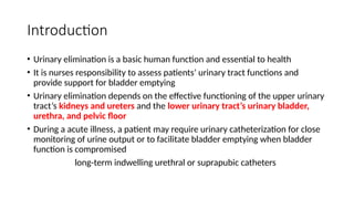 Urinary elimination and altered patterns | PPTX