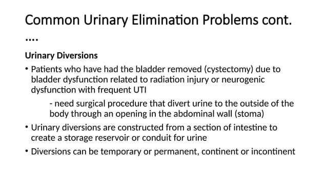 Urinary elimination and altered patterns | PPT