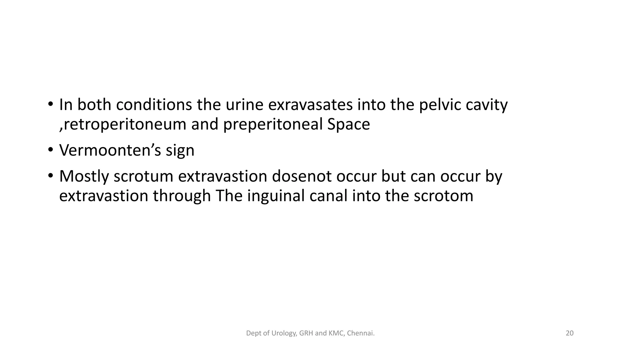 Urinary extravasation | PDF