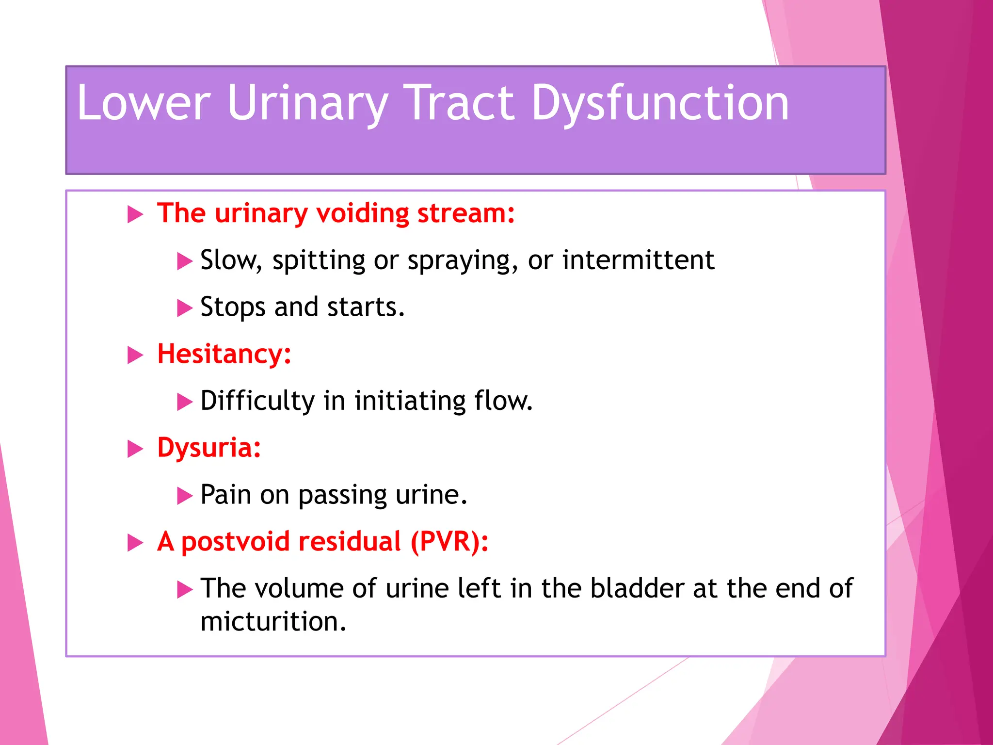 Urinary Function and Dysfunction For a Subject Gerontology and ...