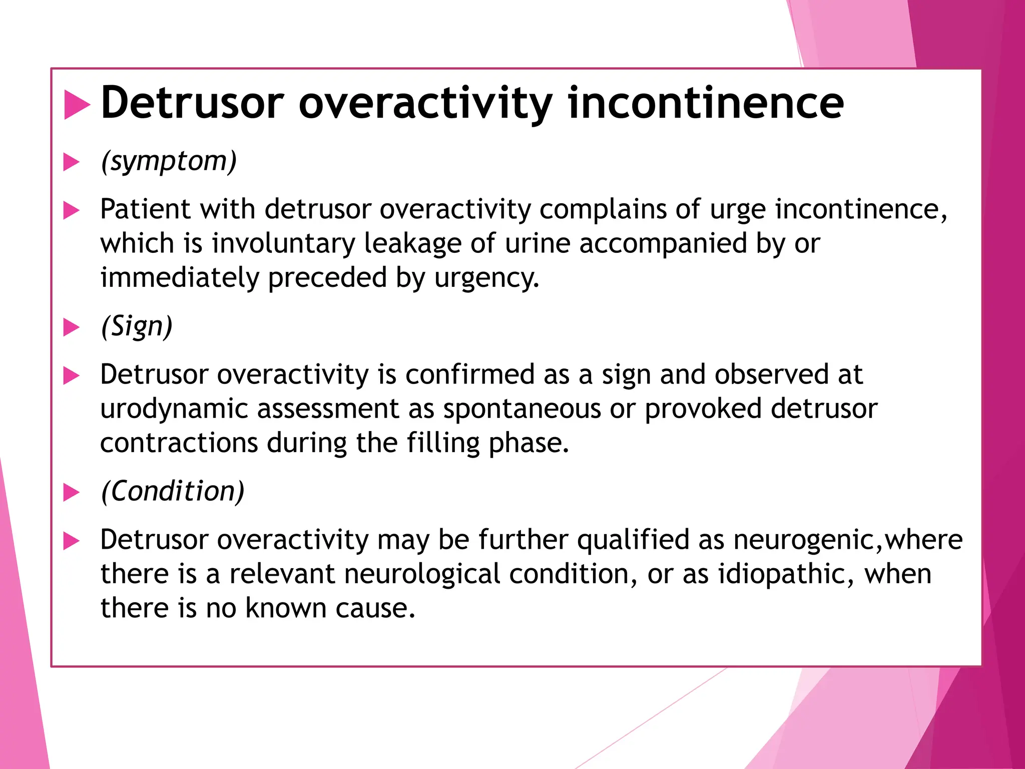 Urinary Function and Dysfunction For a Subject Gerontology and ...