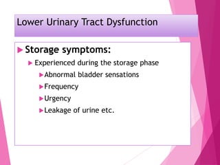 Urinary Function and Dysfunction For a Subject Gerontology and ...
