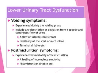 Urinary Function and Dysfunction For a Subject Gerontology and ...
