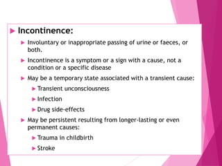 Urinary Function and Dysfunction For a Subject Gerontology and ...