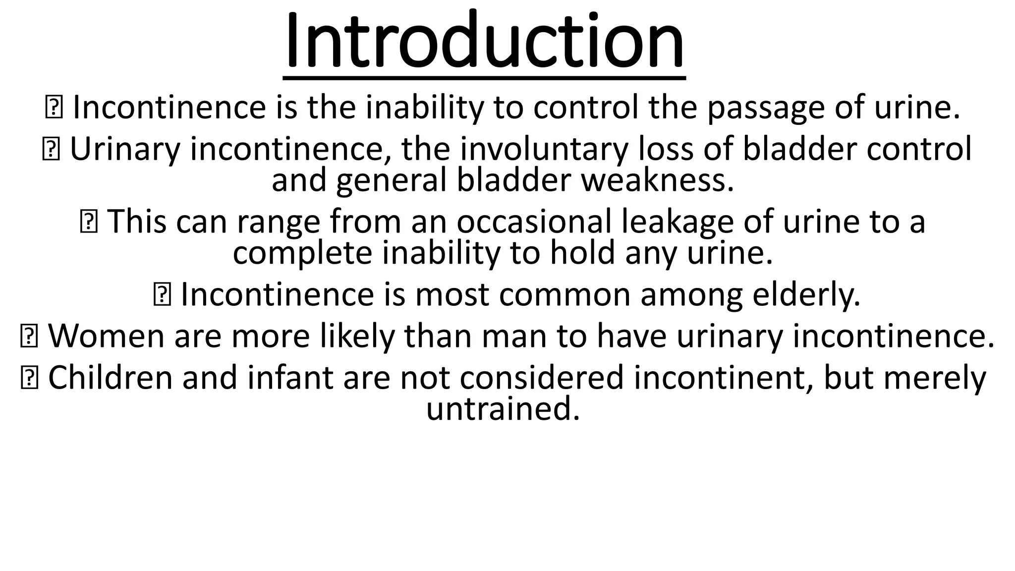 Urinary incontinence and it's PT management | PPTX