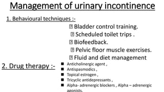 Urinary incontinence and it's PT management | PPTX