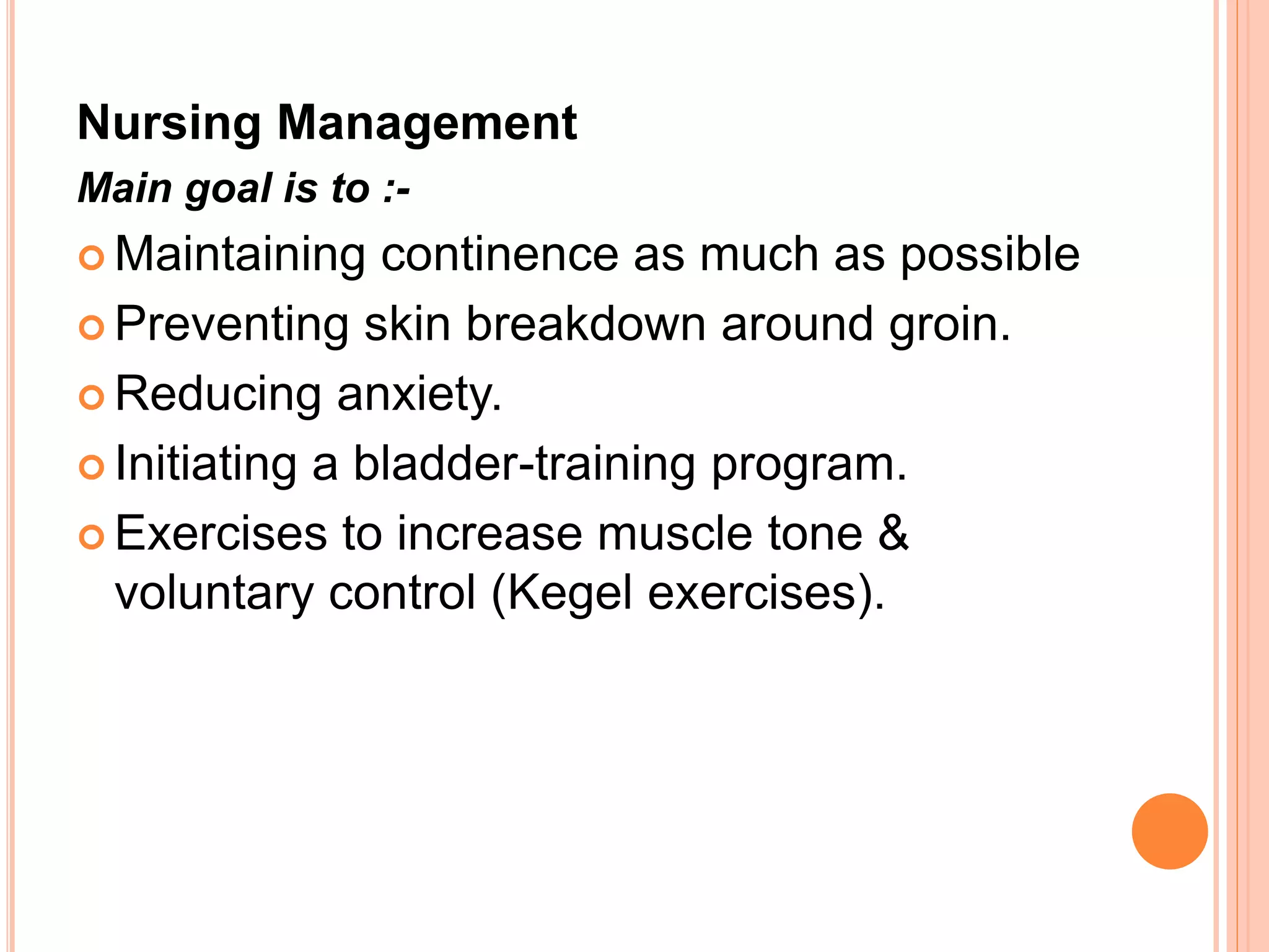 Urinary incontinance & retention of urine , nursing care | PPTX