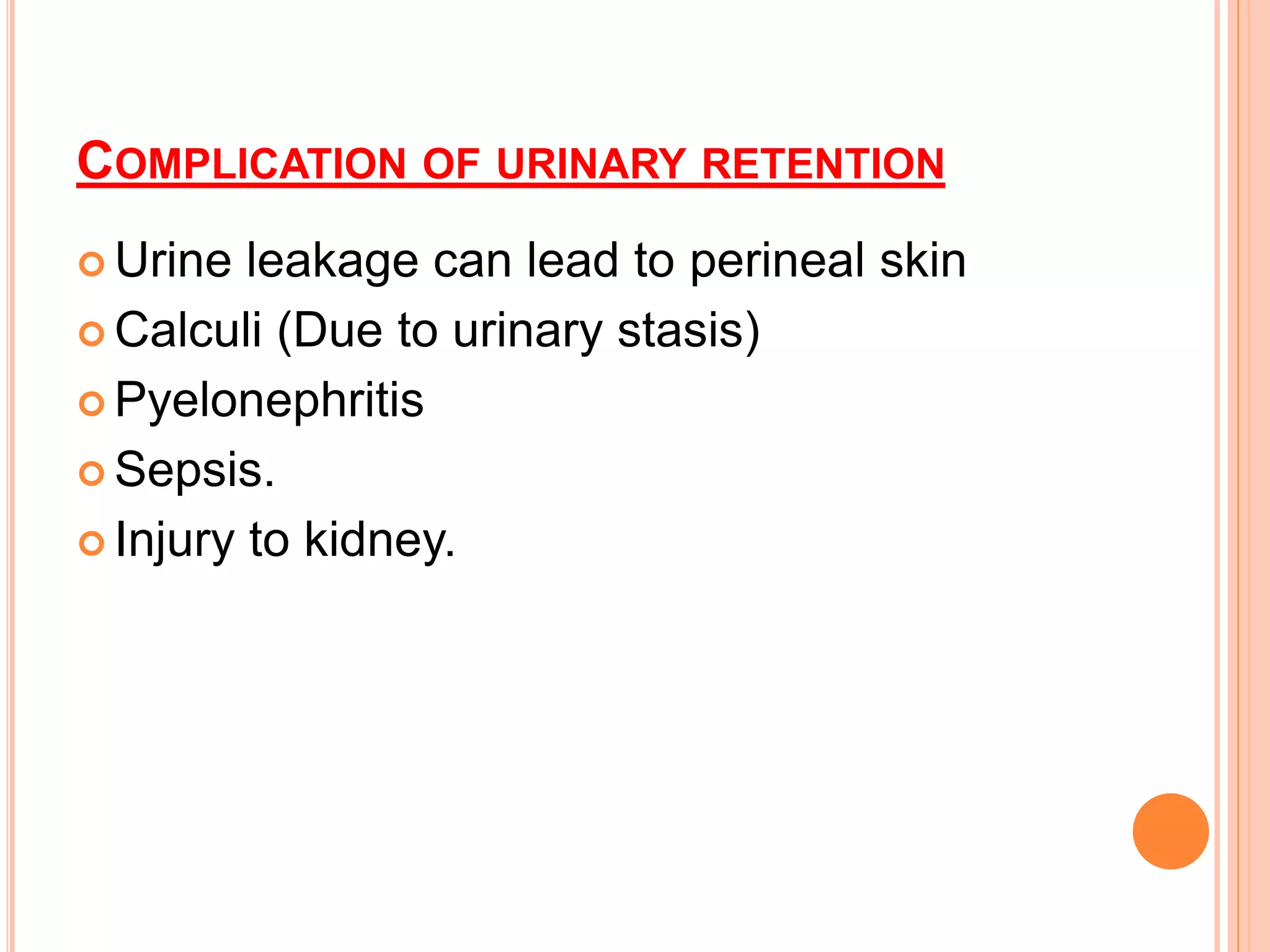 Urinary incontinance & retention of urine , nursing care | PPTX