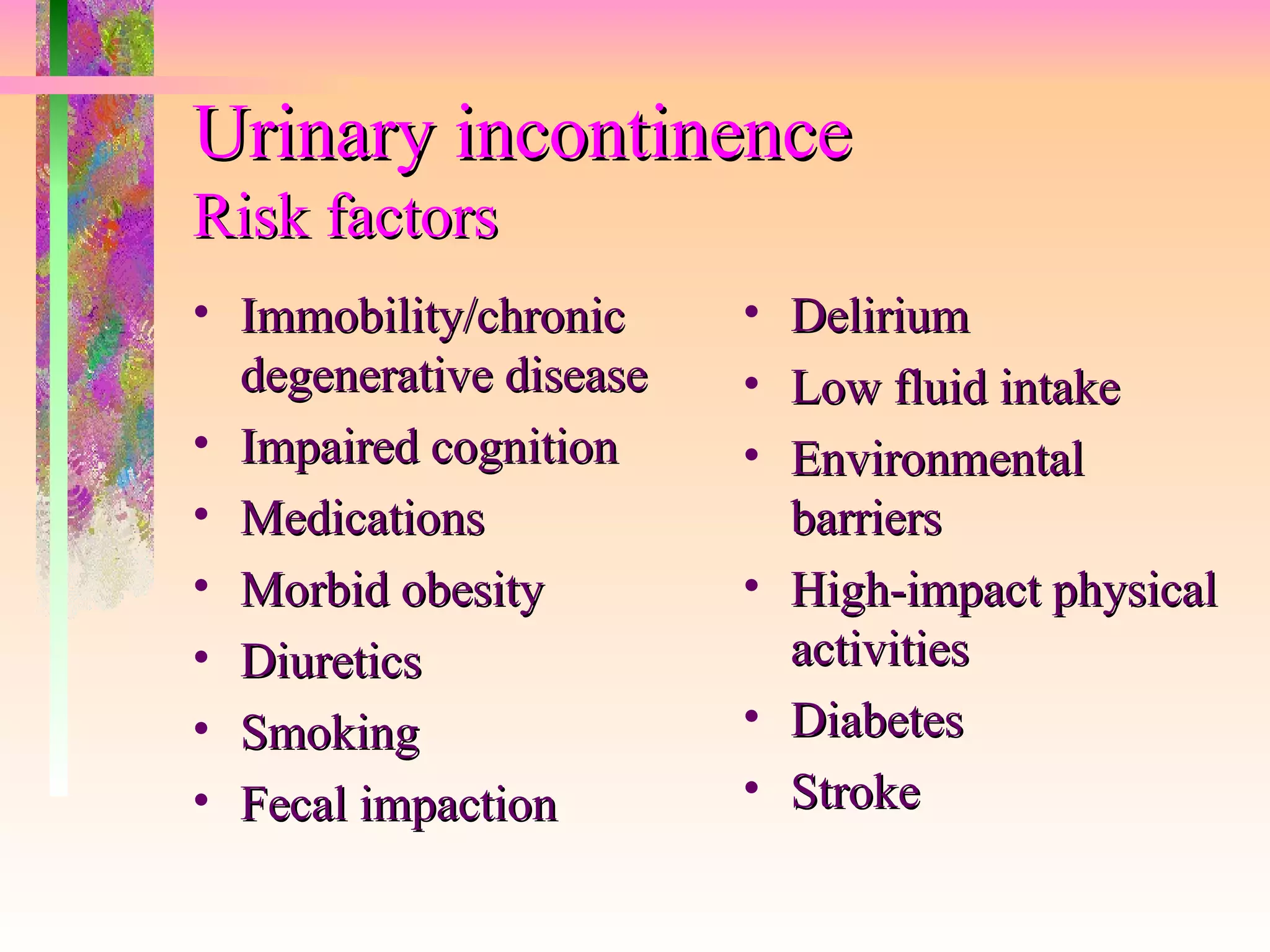 Urinary Incontinence | PPT