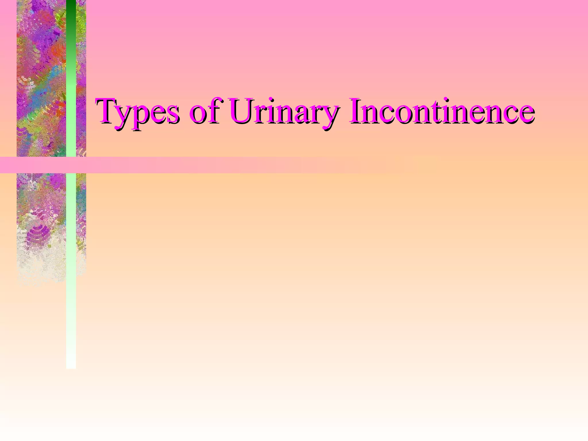 Urinary Incontinence | PPT
