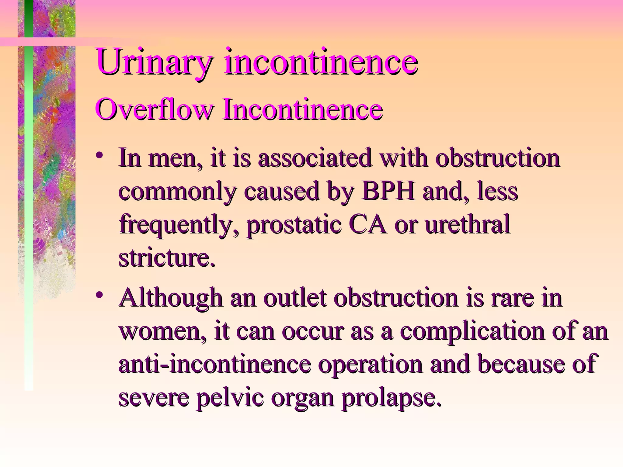 Urinary Incontinence | PPT