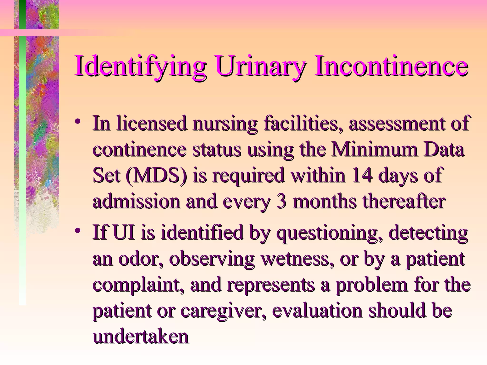 Urinary Incontinence | PPT