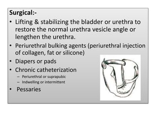 ppt on Urinary incontinence | PPTX