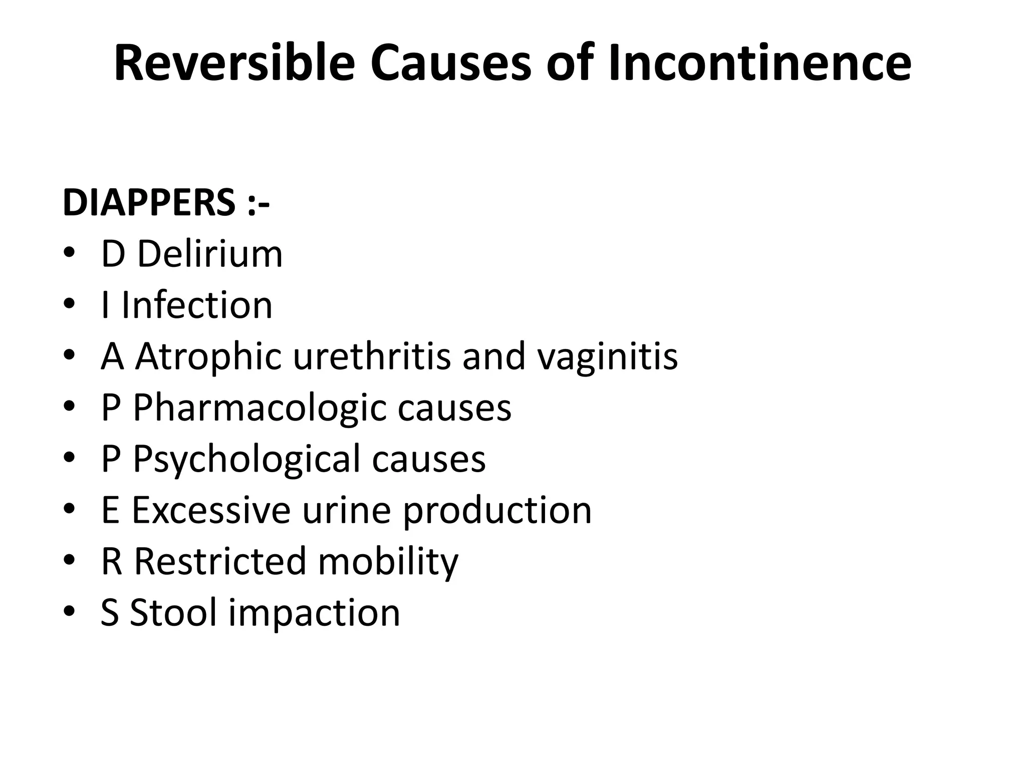 Urinary Incontinence Ppt