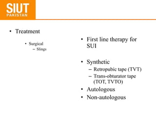 Urinary incontinence | PPTX