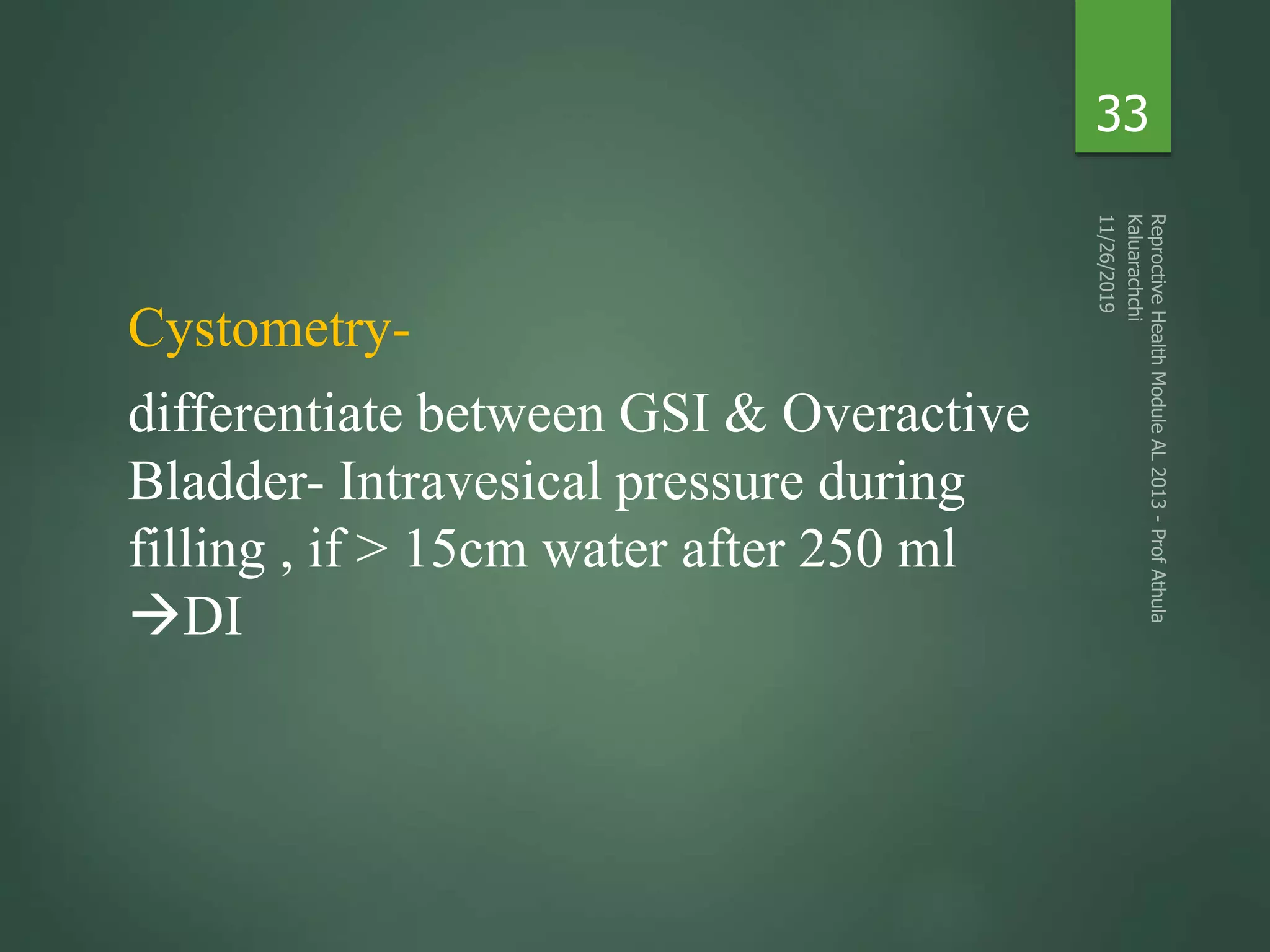 Urinary Incontinence in Females | PPTX