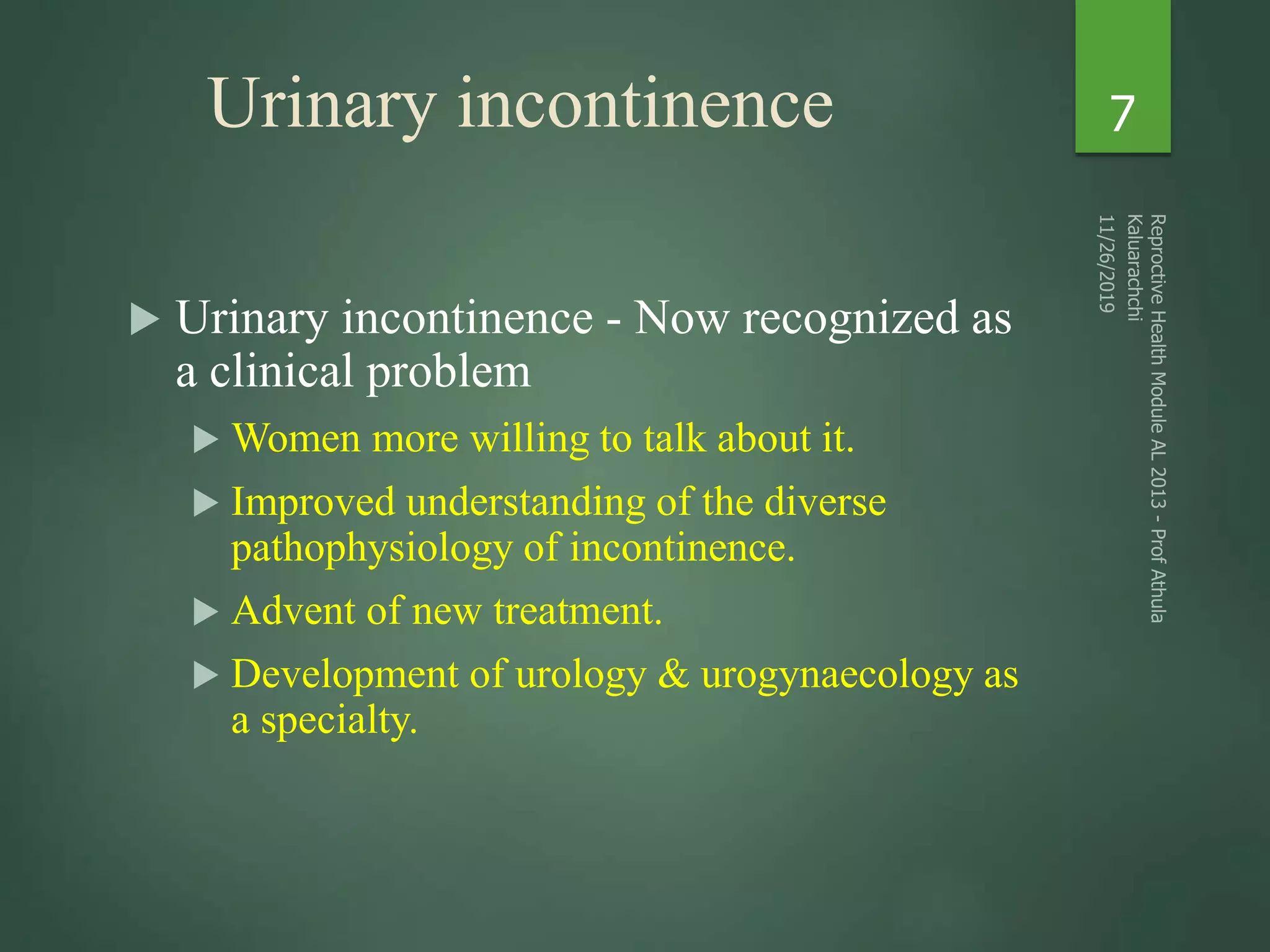 Urinary Incontinence in Females | PPTX