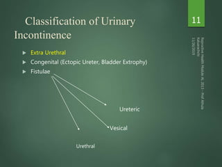 Urinary Incontinence in Females | PPTX