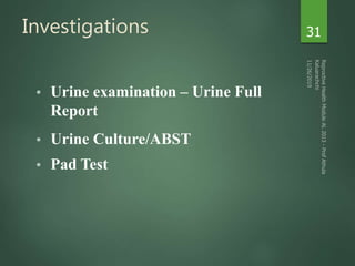 Urinary Incontinence in Females | PPTX