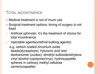 Urinary incontinence after prostatectomy for benign disease | PPTX ...