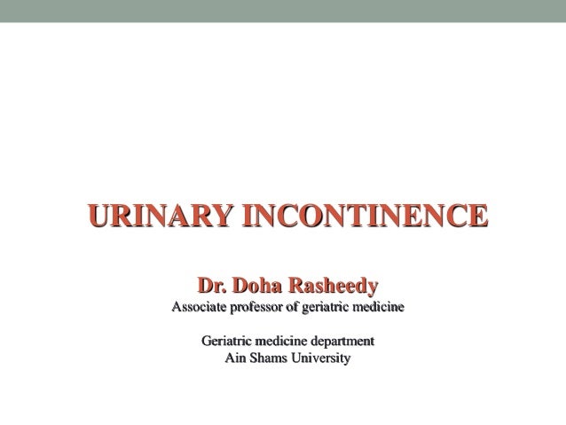 Urinary incontinence new | PDF | Sexual Conditions | Sexual Health