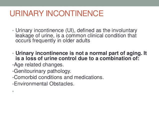 Urinary incontinence new | PDF | Sexual Conditions | Sexual Health