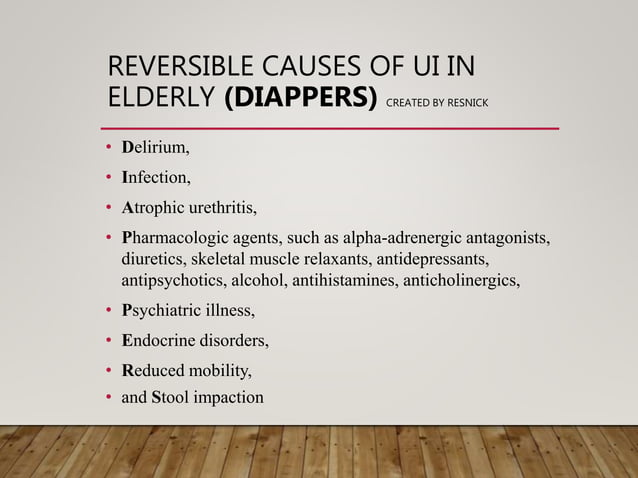 Urinary incontinence in elderly | PPTX