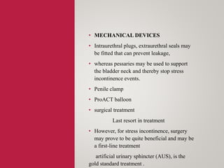 Urinary incontinence in elderly | PPTX
