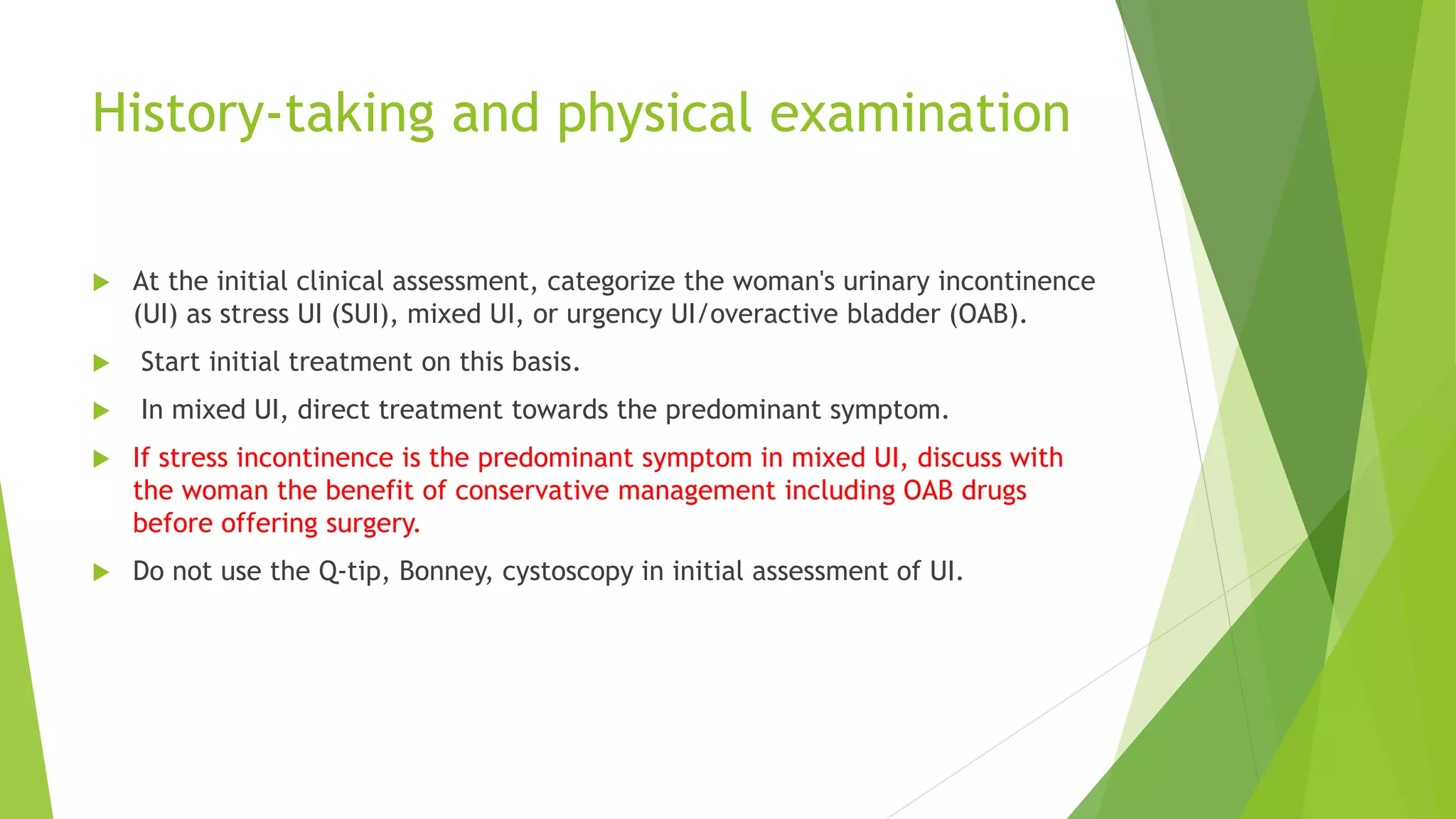 Urinary incontinence in woman | PPTX