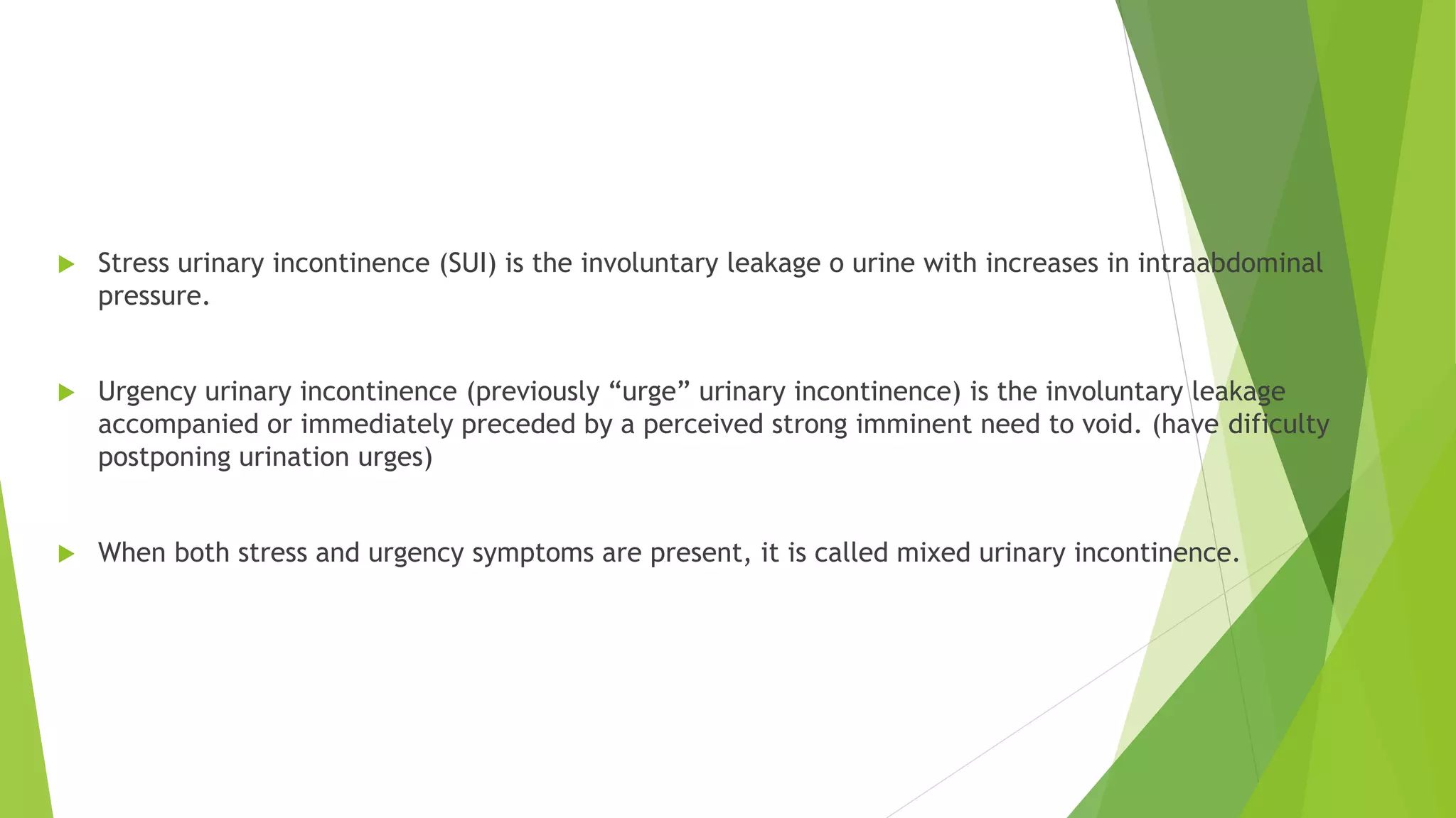 Urinary incontinence in woman | PPTX