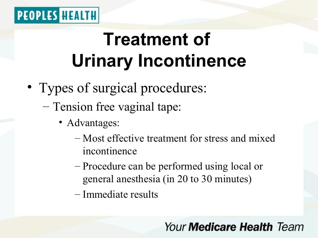 Urinary Incontinence Presentation Peoples Health 10 10