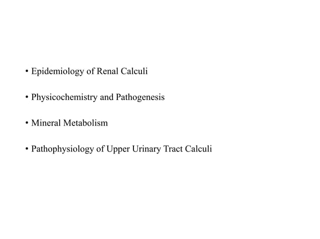 Urinary lithiasis | PPT