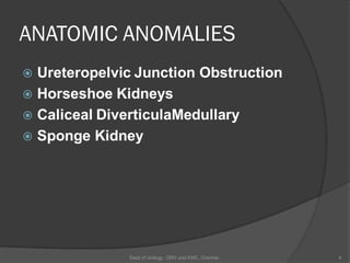 Urolithiasis :anatomical predisposition | PPT