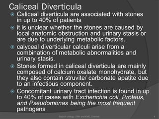Urolithiasis :anatomical predisposition | PPT