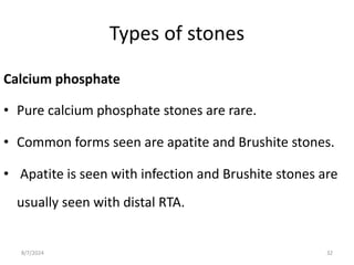 urinary lithiasis etiology , pathogenesis, types of urinary lithiasis .pptx